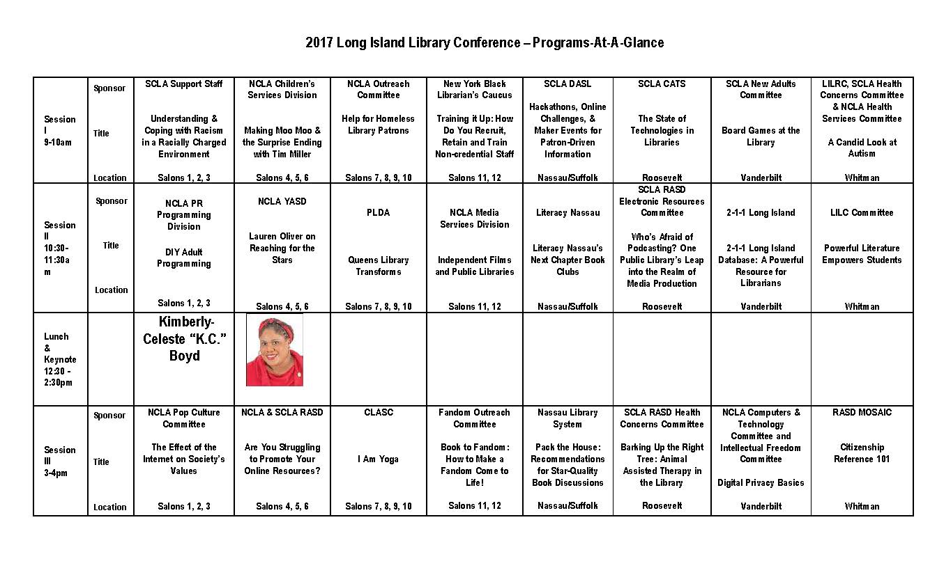 Plan Your Day: Conference Program Schedule Now Available – Long Island ...